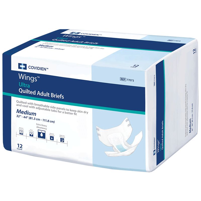 Wings Ultra Quilted Adult Briefs Extra Heavy Absorbency