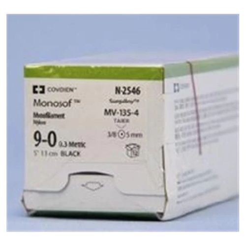 Medtronic Monosof Dermalon Taper Point Sutures MV-135-4 Needle
