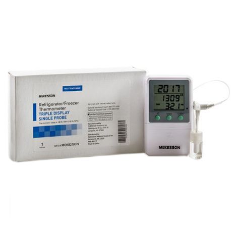 McKesson Refrigerator Single-Probe Thermometer With Triple Display