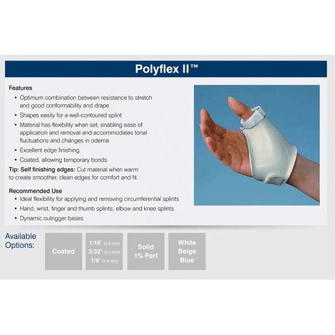 Rolyan Polyflex II Splinting Material Sheet