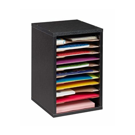 AdirOffice Wooden Vertical Compartment Paper Sorter