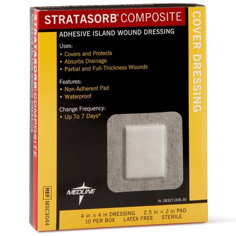 Medline Stratasorb Composite Island Dressing | Composite Dressings