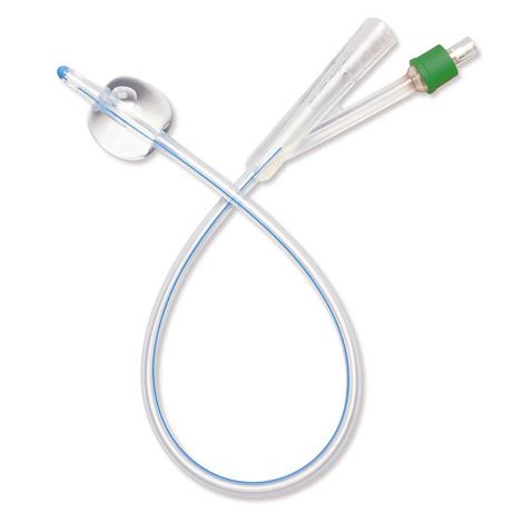 Medline Two-Way 100% Select Silicone Coude Tip Foley Catheter - 10cc ...