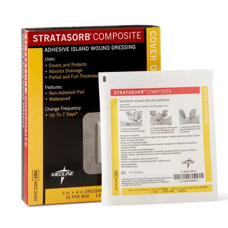 Medline Stratasorb Composite Island Dressing | Composite Dressings