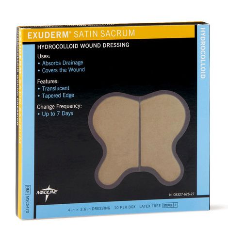 Medline Exuderm Satin Sacral Hydrocolloid Dressing