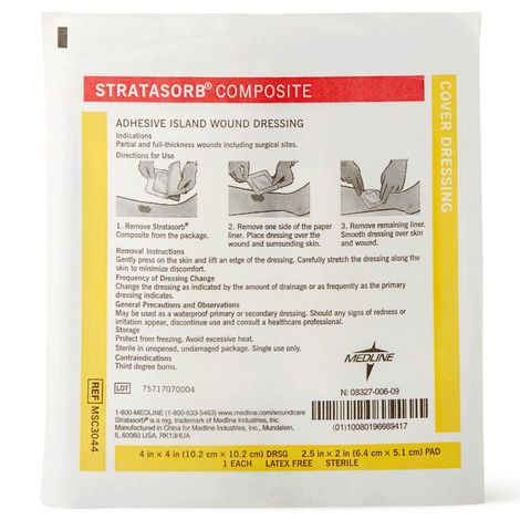 Medline Stratasorb Composite Island Dressing | Composite Dressings