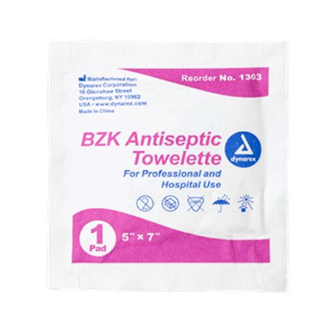 Dynarex BZK Antiseptic Towelettes