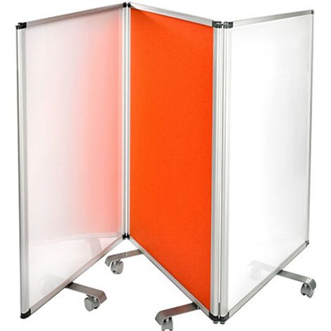 AdirOffice Double-Sided Whiteboard and Flannel Partition