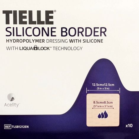 Tielle Silicone Border Hydropolymer Foam Dressing