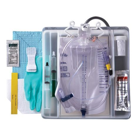 Medline 100% Silicone Erase Cauti Pediatric One Layer Foley Catheter Tray