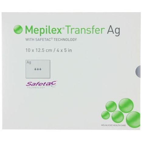 Buy Molnlycke Mepilex Transfer Ag Antimicrobial Soft Silicone Dressing