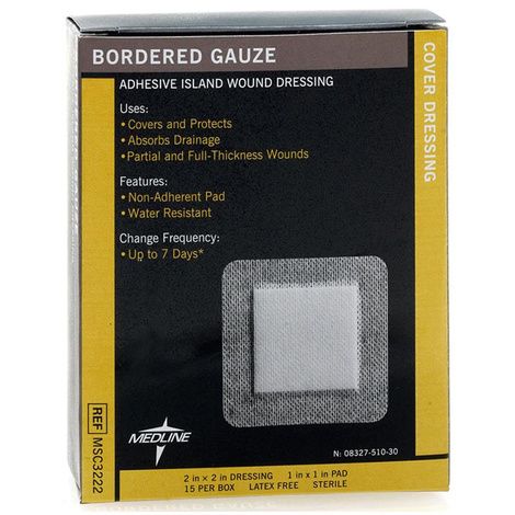 Buy Medline Sterile Bordered Gauze | Island Wound Dressing