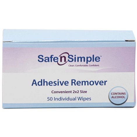 Safe N Simple Alcohol Based Adhesive Remover Wipes