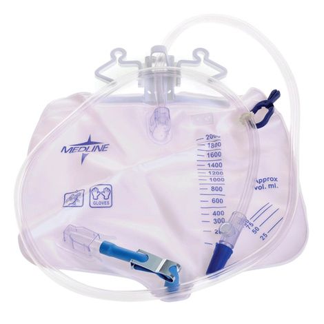 Medline Urinary Drainage Bag With Anti Reflux Tower