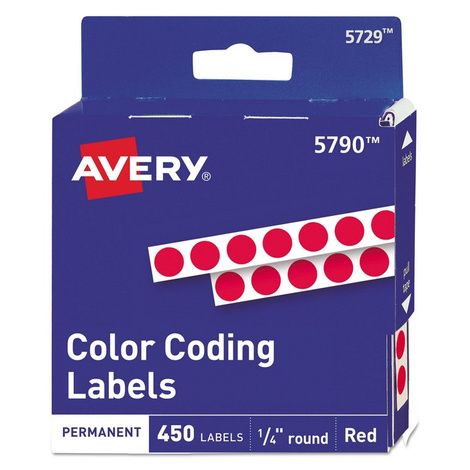 Avery Handwrite-Only Self-Adhesive Removable Round Color-Coding Labels ...