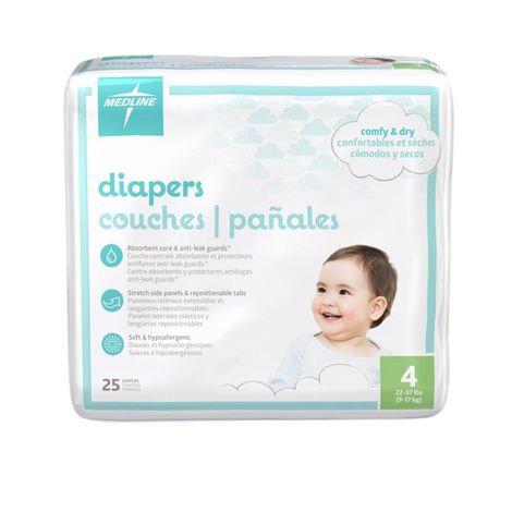 Medline Disposable Baby Diapers