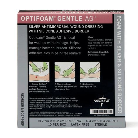 Shop Medline Optifoam Ag Antimicrobial Adhesive Dressing