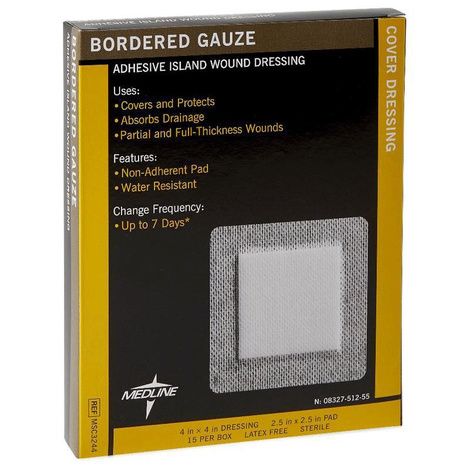 Buy Medline Sterile Bordered Gauze | Island Wound Dressing