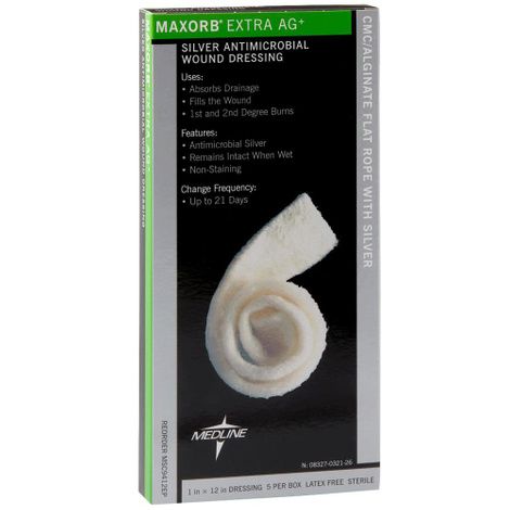 Medline Maxorb Extra Ag Plus Silver Alginate Antimicrobial Sheet Wound ...