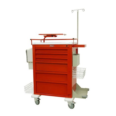 Harloff Universal Line Six Drawer Aluminum Emergency Cart With ...