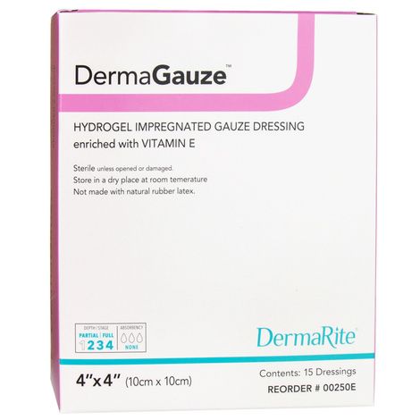 DermaRite DermaGauze Hydrogel Impregnated Gauze Dressing