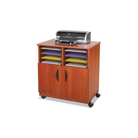 Safco Mobile Laminate Machine Stand With Sorter Compartments