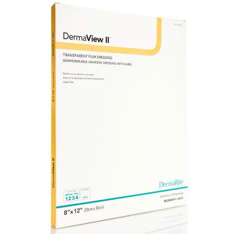 DermaRite DermaView II Transparent Semipermeable Adhesive Film Wound ...