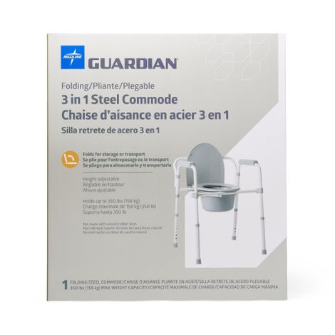 Buy 3-in-1 commode with elongated seat | Guardian Commode