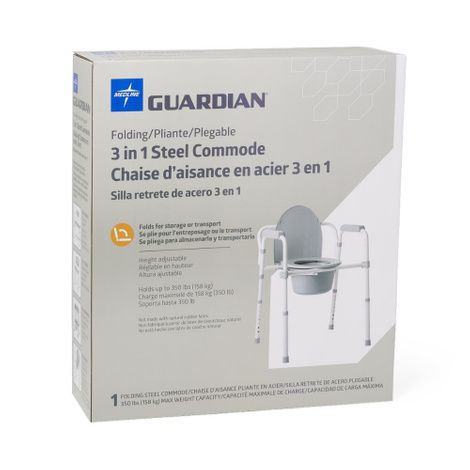 Buy 3-in-1 commode with elongated seat | Guardian Commode