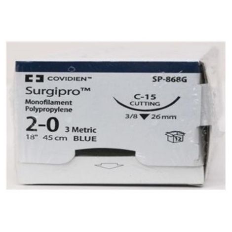 Medtronic Surgipro II Reverse Cutting Monofilament Polypropylene ...