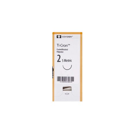 Medtronic Ti-cron Reverse Cutting Polyester Suture with HOS-10 Needle