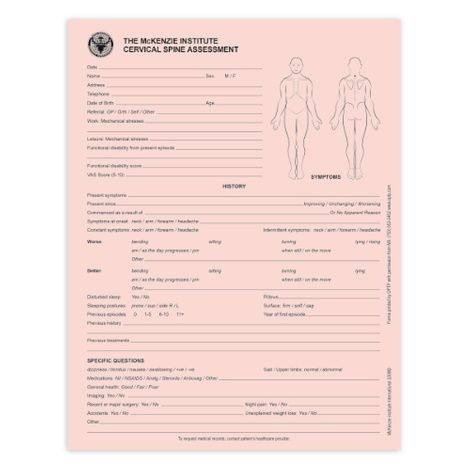 OPTP Cervical Spine Assessment Forms