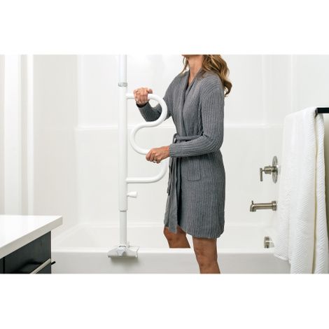 Stander Bathtub Security Pole and Curve Grab Bar